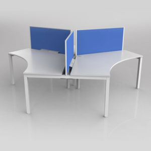 Max Wing 3 Person Sit-Stand Workstation - Workstations