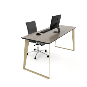 Skill 1 Person Workstation with Timber Grain Leg - Workstations